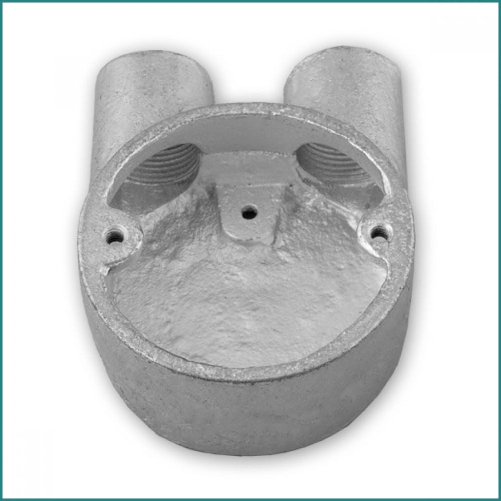 Metal Conduit Fittings : 2 Way U Type 20mm Round Galvanised ...