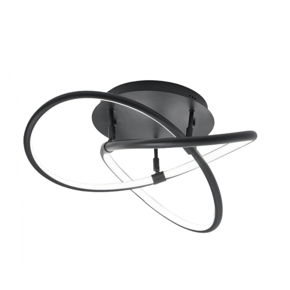 30W Led Matt Black Crossover Round Led Ceiling Light CCT ...