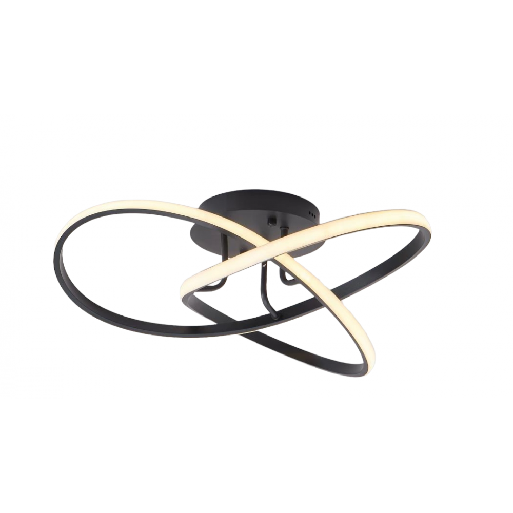 Lighting : 30W Led Matt Black Crossover Swirl Led Ceiling ...