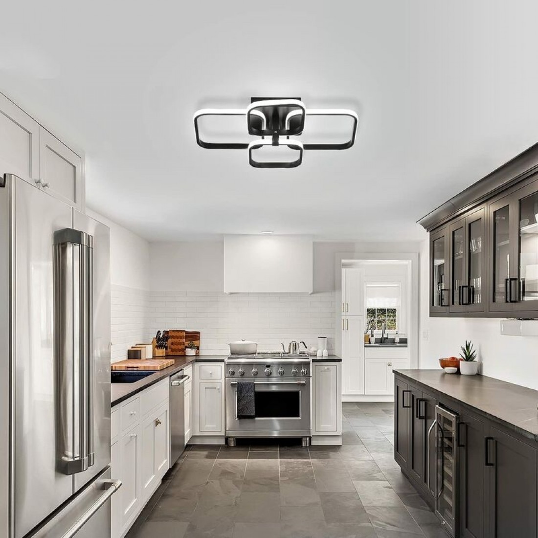 50W Square Designer Led CCT Adjustable Ceiling Light Black ...