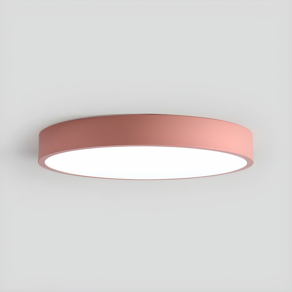 Pink 36W LED Flush Ceiling Light – Round Design with Adjustable ...