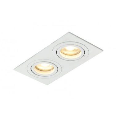 Designer Square Single GU10 Recessed Downlight Tilt Black