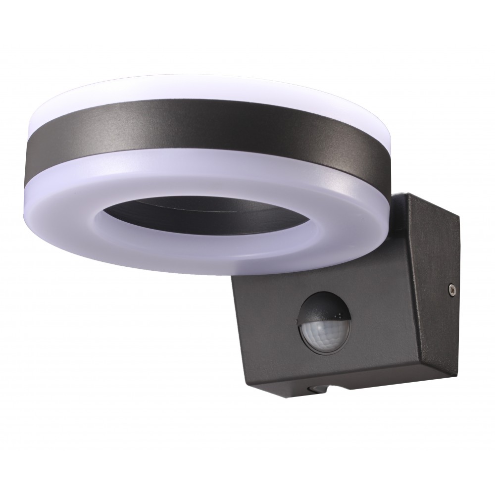 IP65 External 20W LED Up Down Wall Circular Ring PIR Motion ...