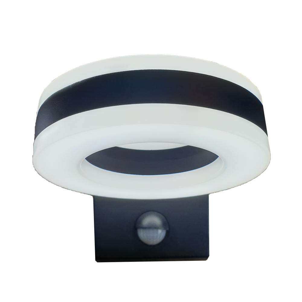 IP65 External 20W LED Up Down Wall Circular Ring PIR Motion ...