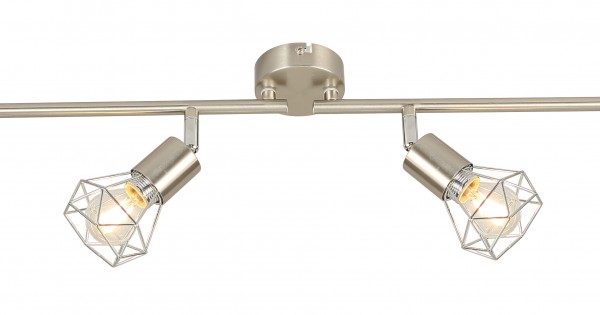 Metal Industrial 4 Way Rotatable Ceiling Cage Light Satin ...