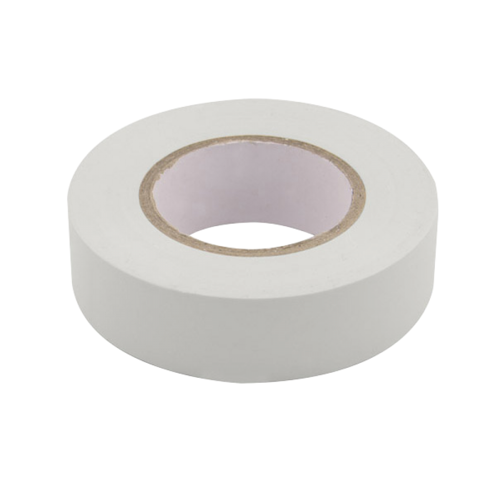 White Electrical PVC Insulation Tape 19mm x 20m