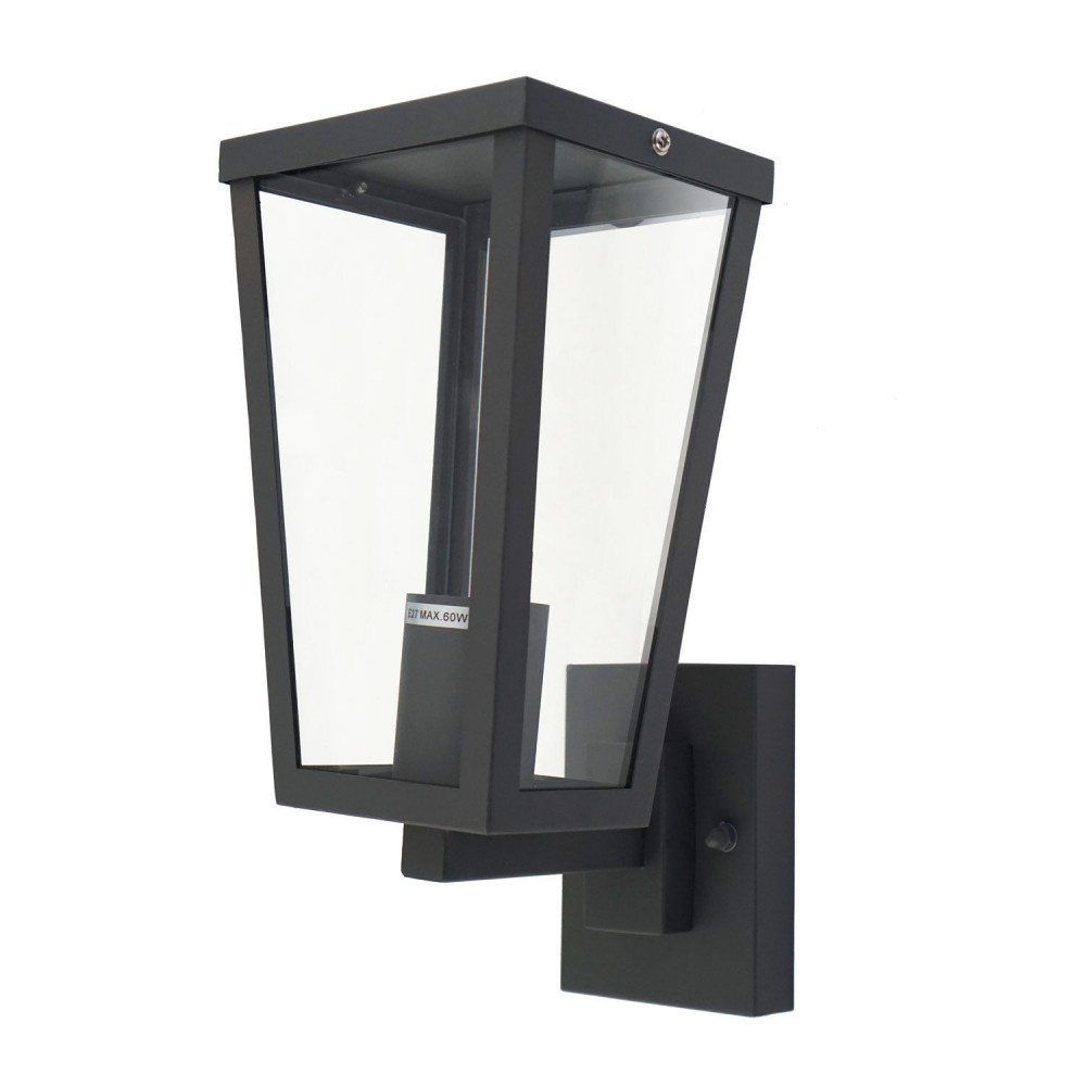 IP44 Outdoor Box Wall Light Lantern Wall Light Glass Stainless ...