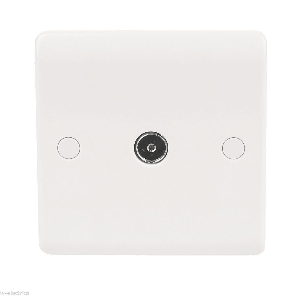 Single satellite F-type outlet wall plate plug socket
