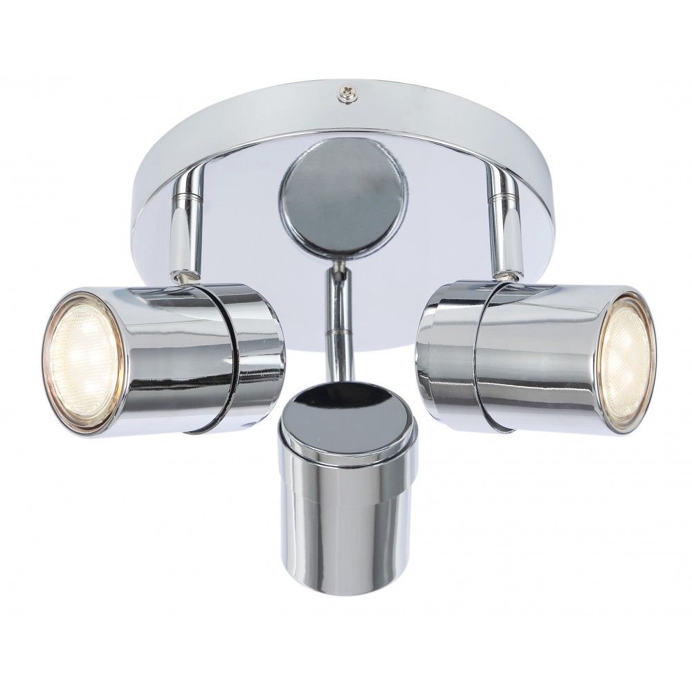 3 Way Lights : Contemporary 3 Way Chrome Round GU10 Ceiling ...