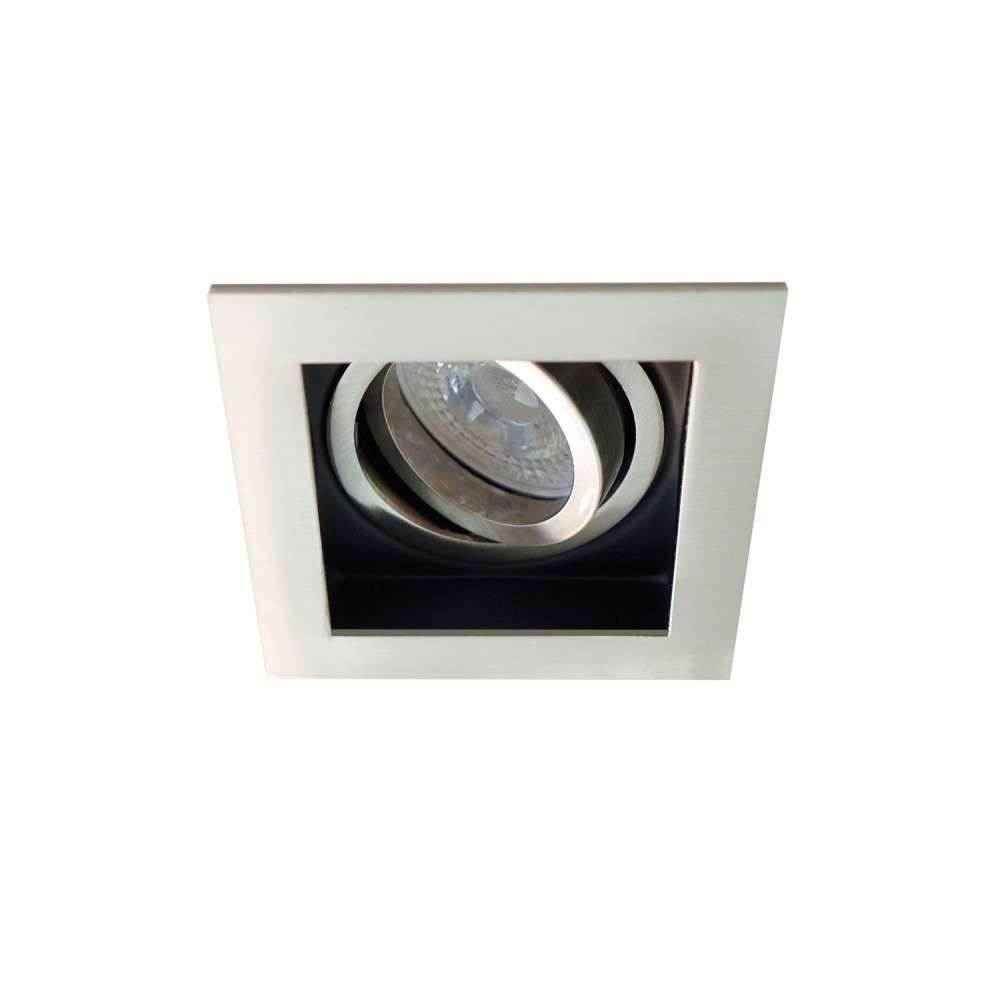Premium Square Tilt GU10 Downlight Spotlight Satin and Black ...